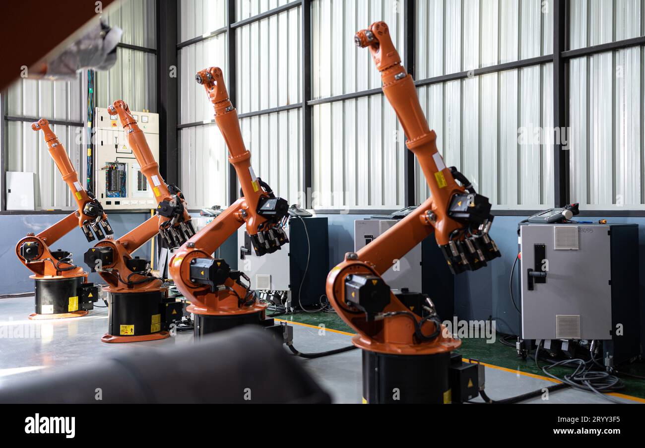 Robot warehouse, a place to store robotic arm to inspect, program and ...