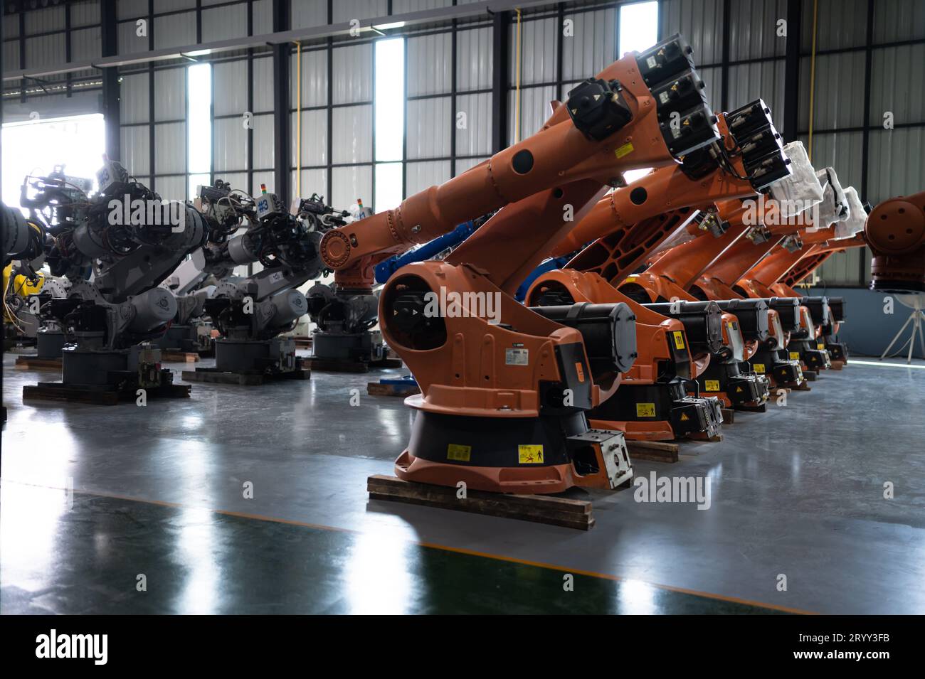 Robot warehouse, a place to store robotic arm to inspect, program and ...