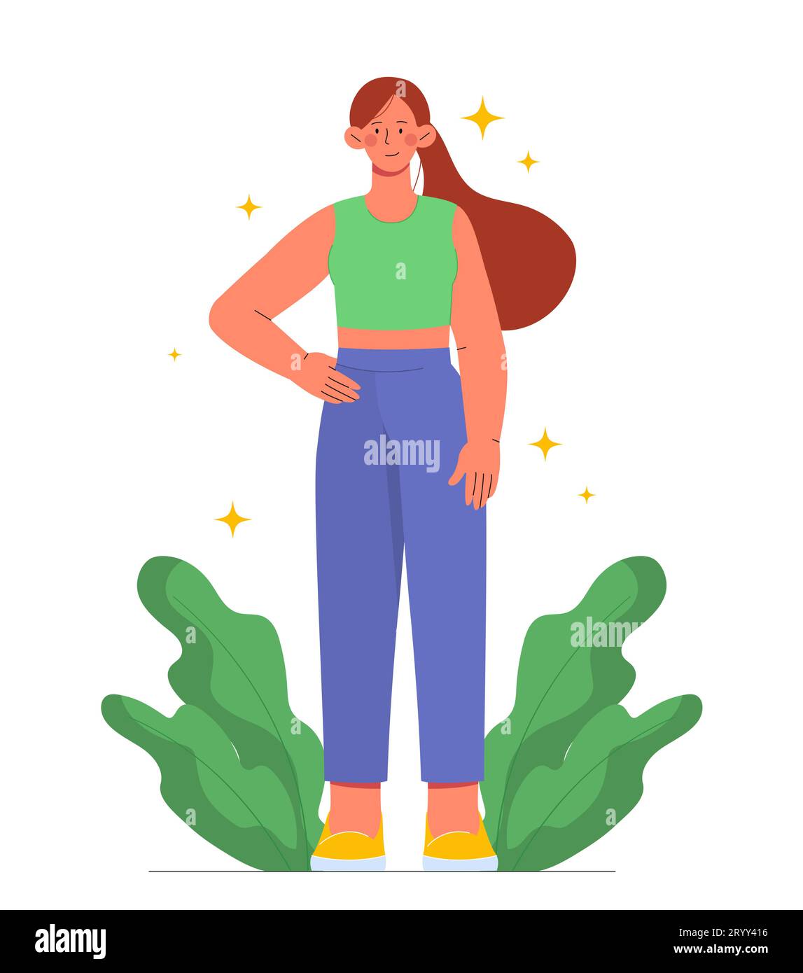 Woman with healthy lifestyle vector concept Stock Vector Image & Art ...