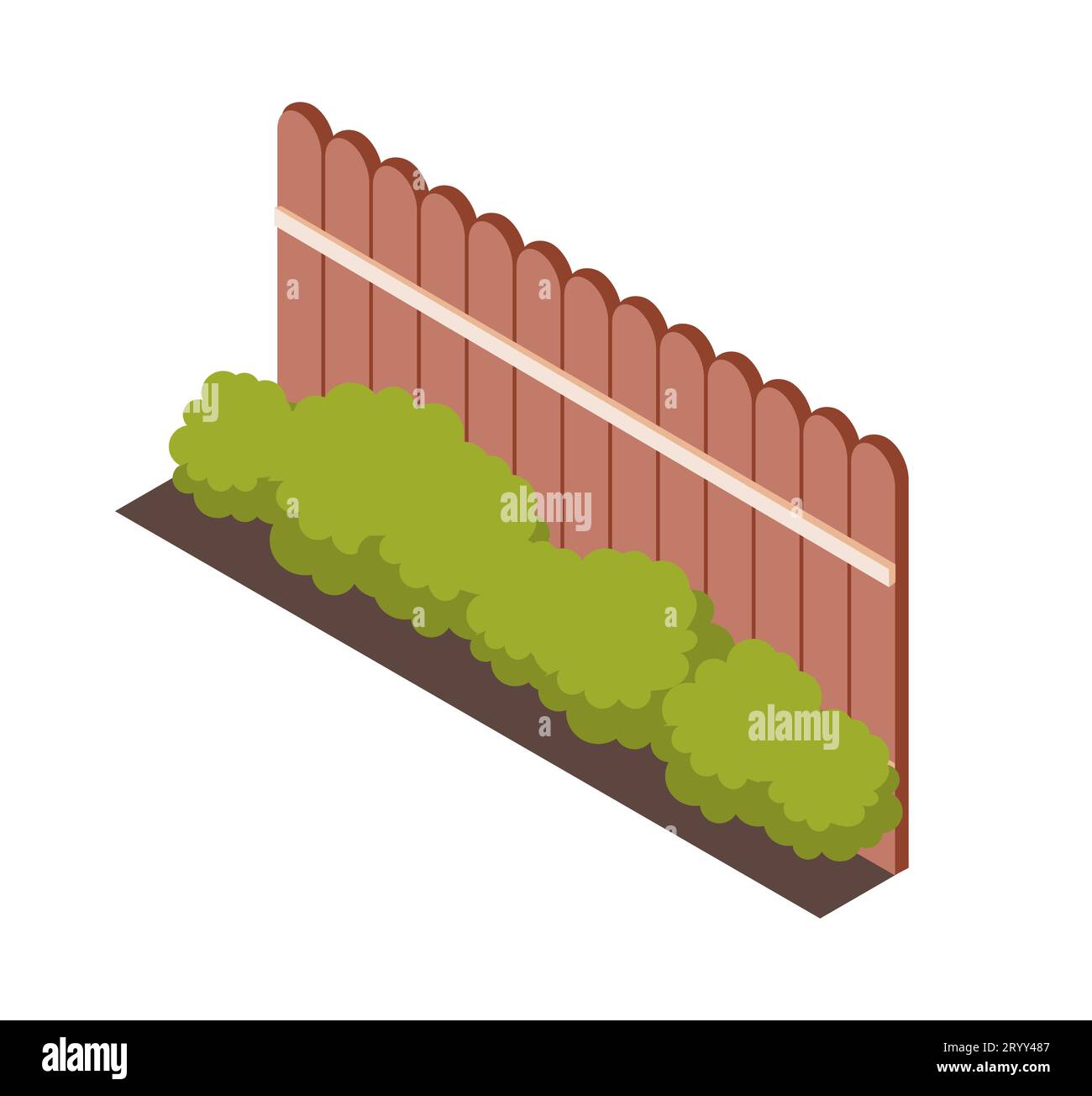 Isometric garden fence vector concept Stock Vector Image & Art - Alamy