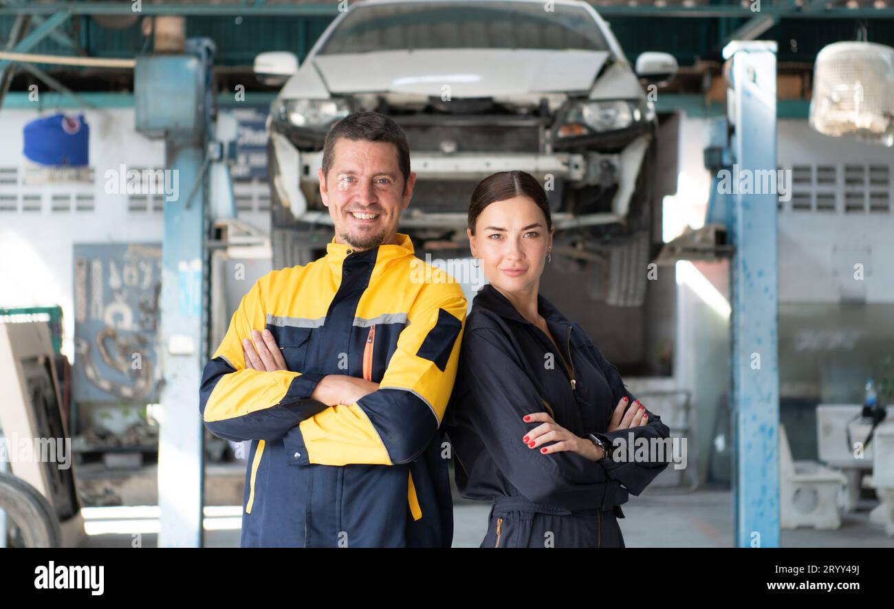 Car engine factory woman hi-res stock photography and images - Alamy