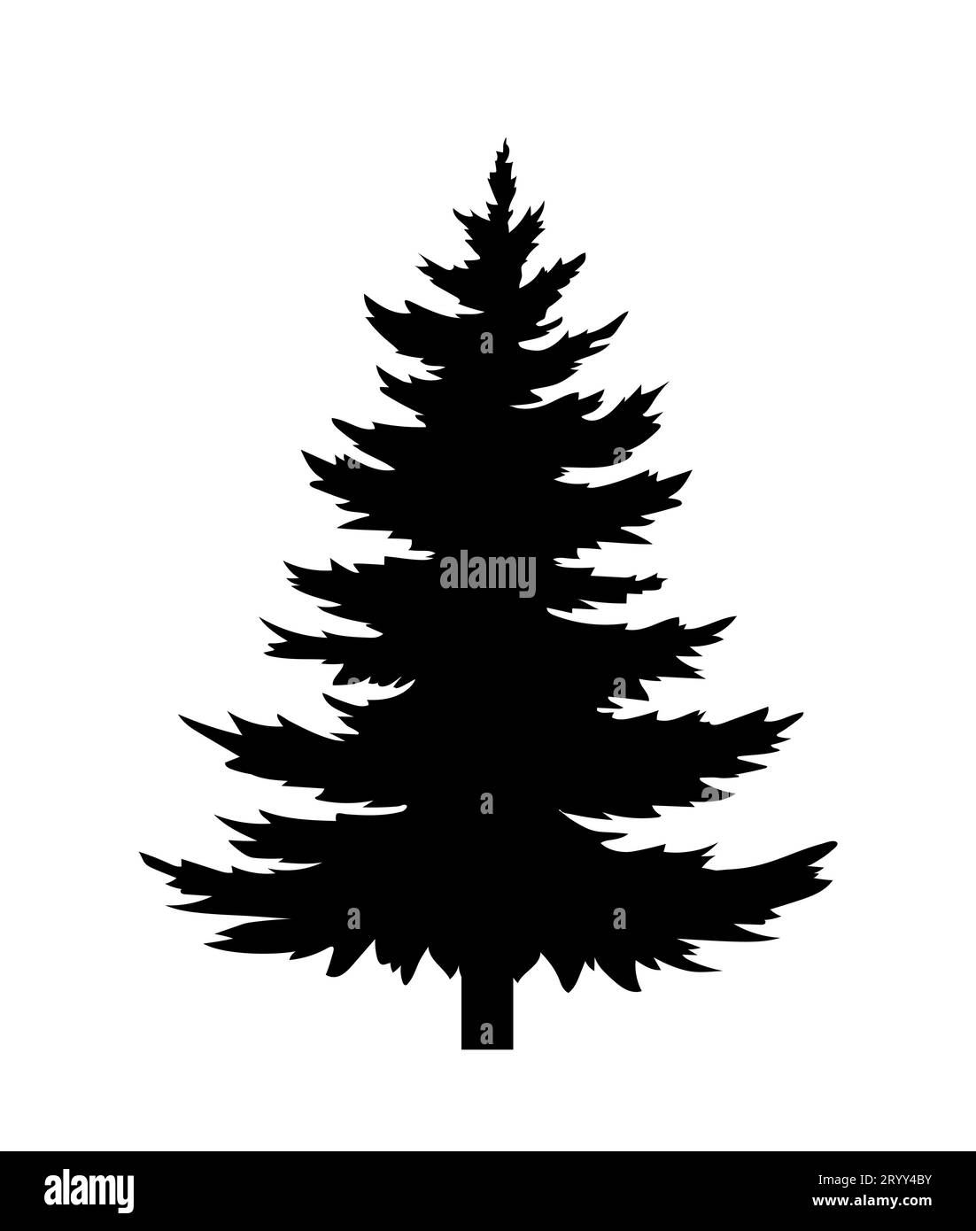 Pine tree silhouette vector concept Stock Vector Image & Art - Alamy