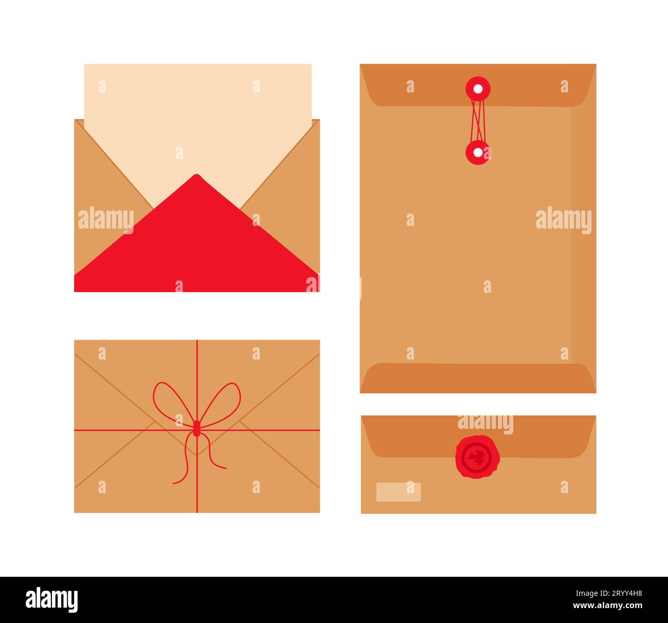 Set of envelopes vector concept Stock Vector Image & Art - Alamy