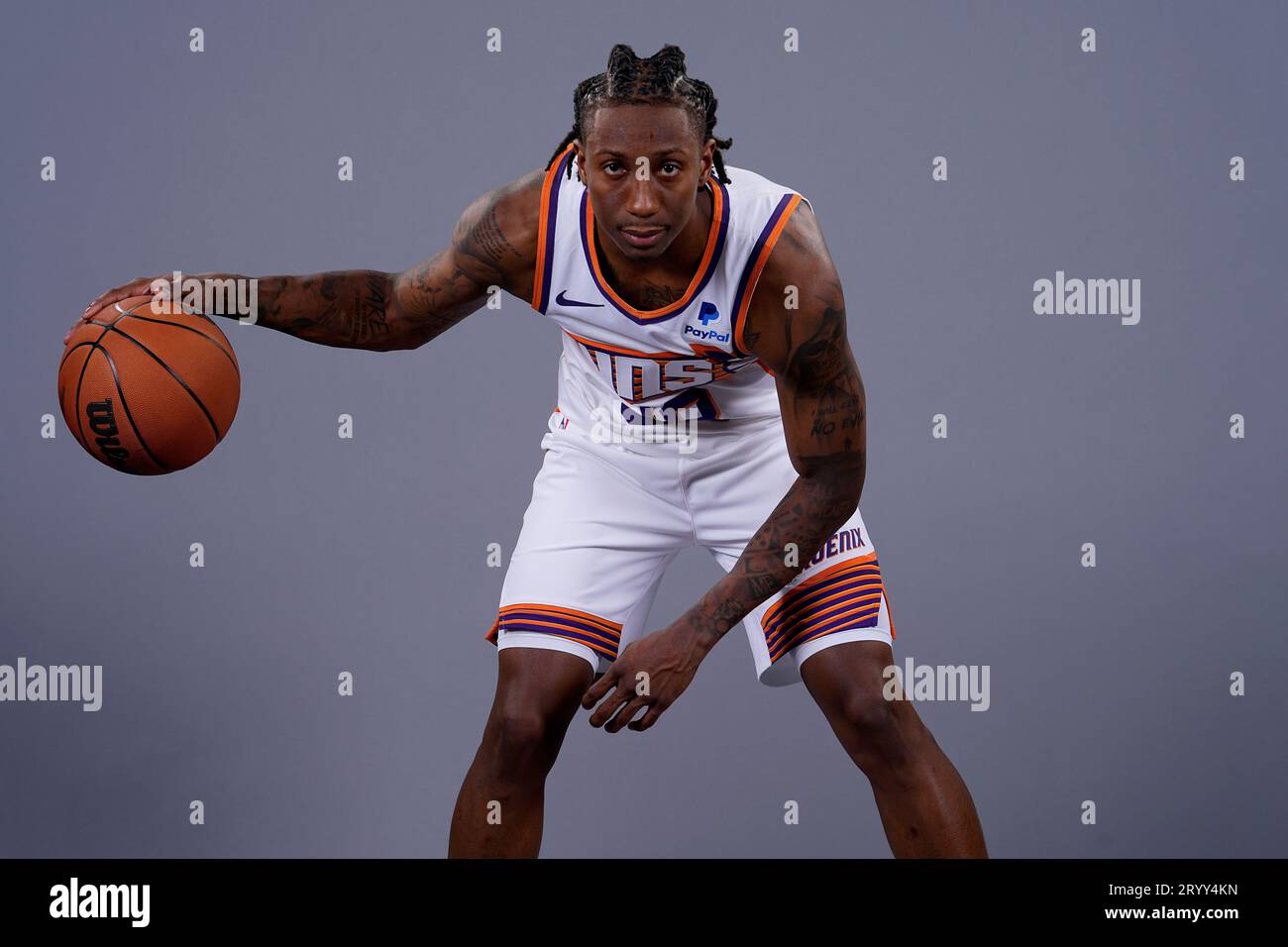 Phoenix Suns' Saben Lee poses for a portrait during the NBA basketball ...