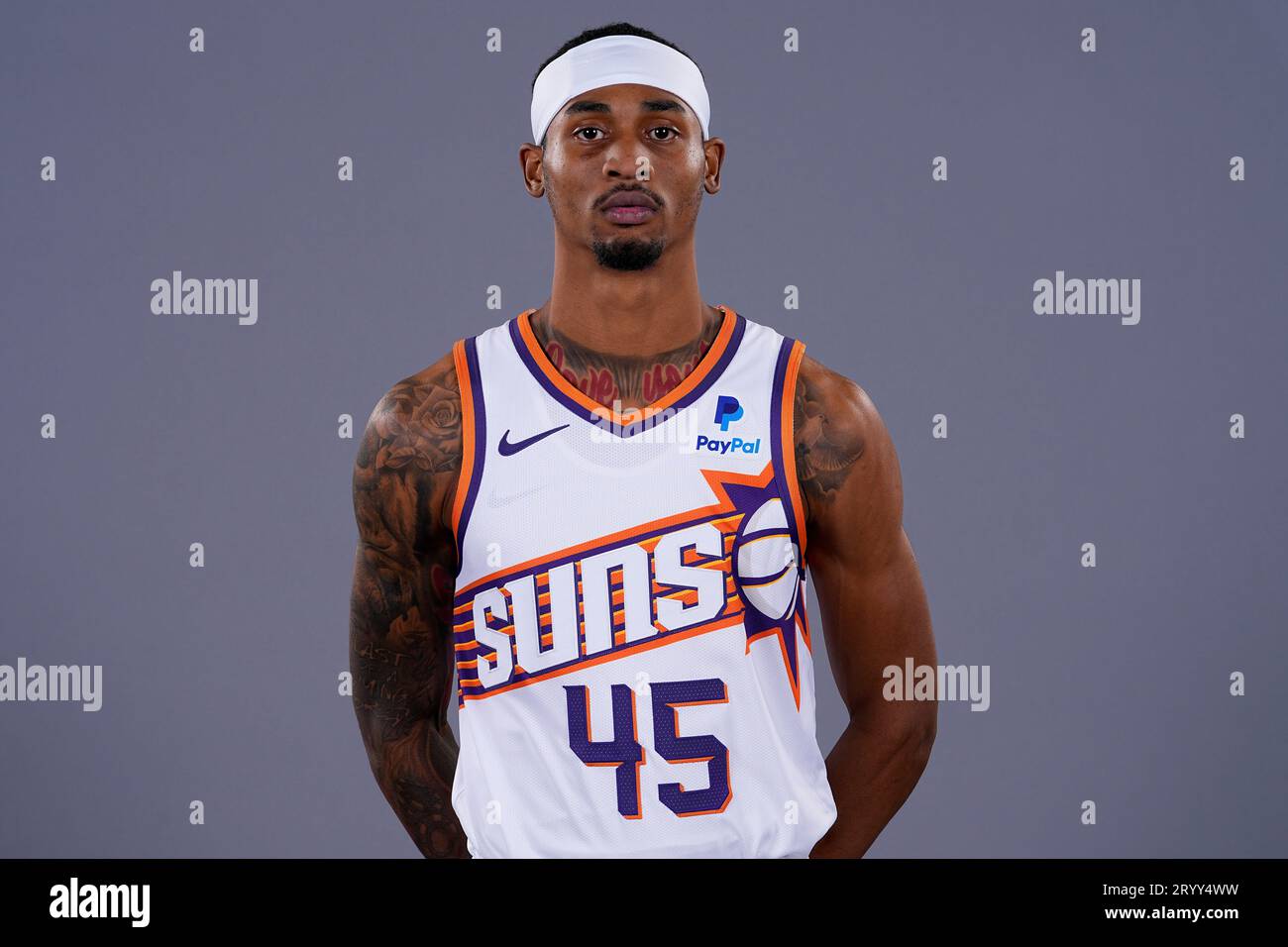 Phoenix Suns' Keon Johnson poses for a portrait during the NBA ...