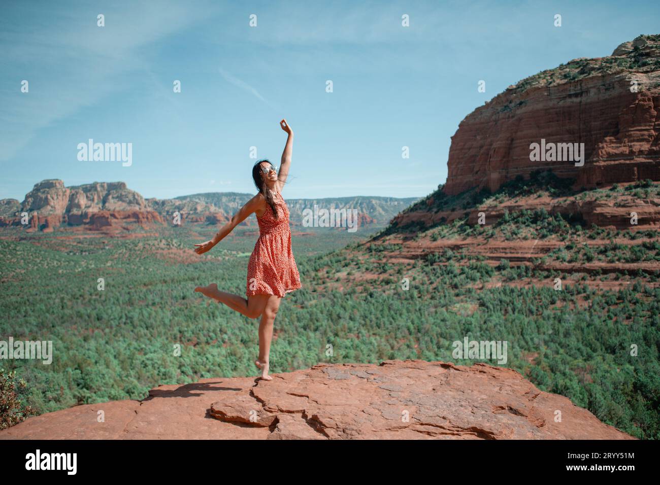 Travel in Devil's Bridge Trail, scenic view panoramic landscape in ...