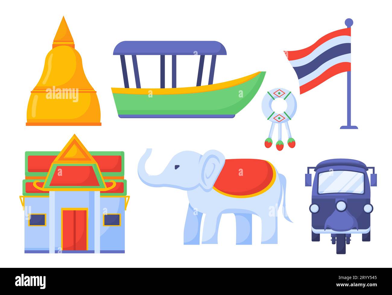 Flag thailand icon cartoon Cut Out Stock Images & Pictures - Alamy