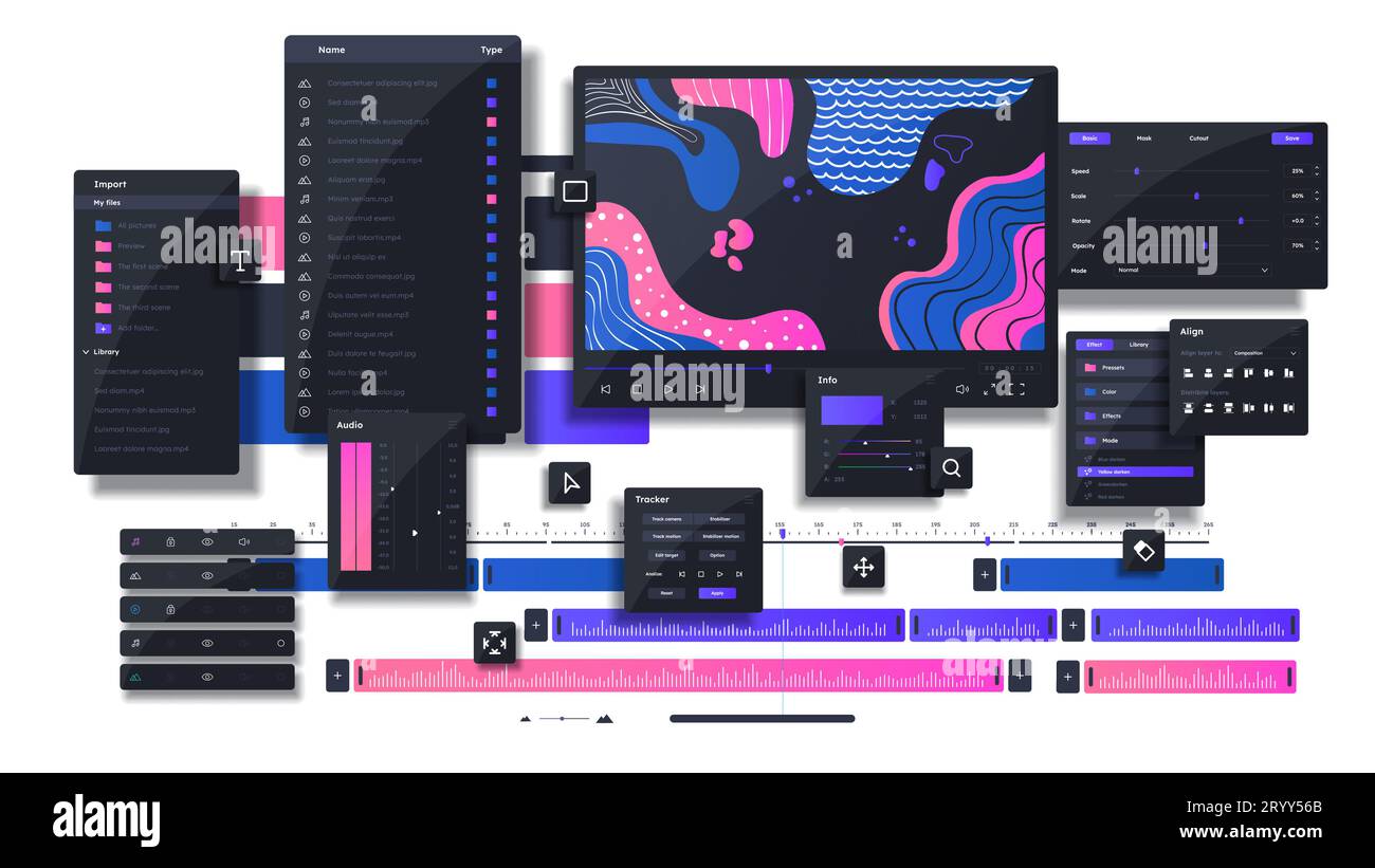 Video editor cartoon hi-res stock photography and images - Alamy