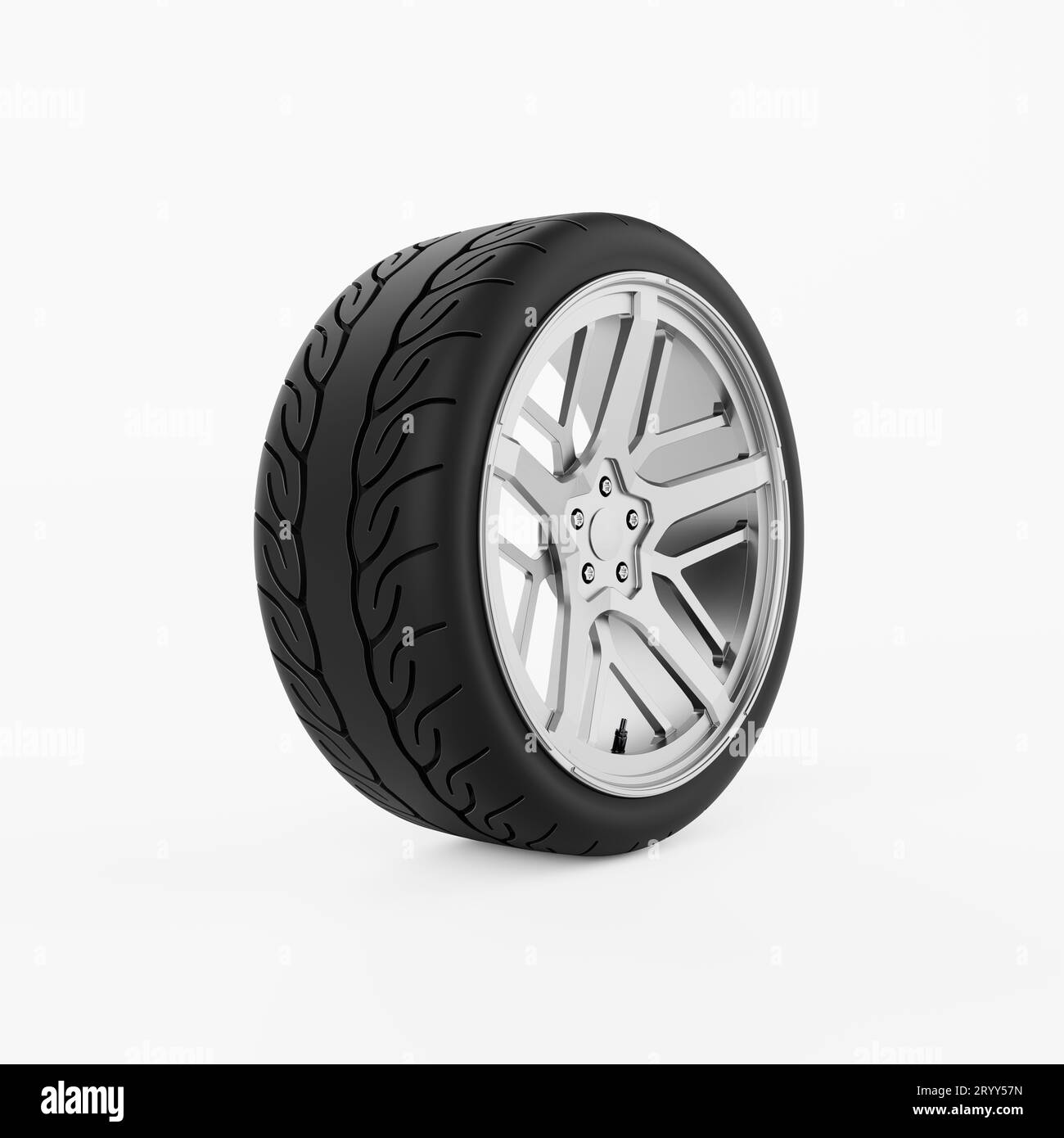 Car tyre or tire wheel on isolated white background. Transportation and ...