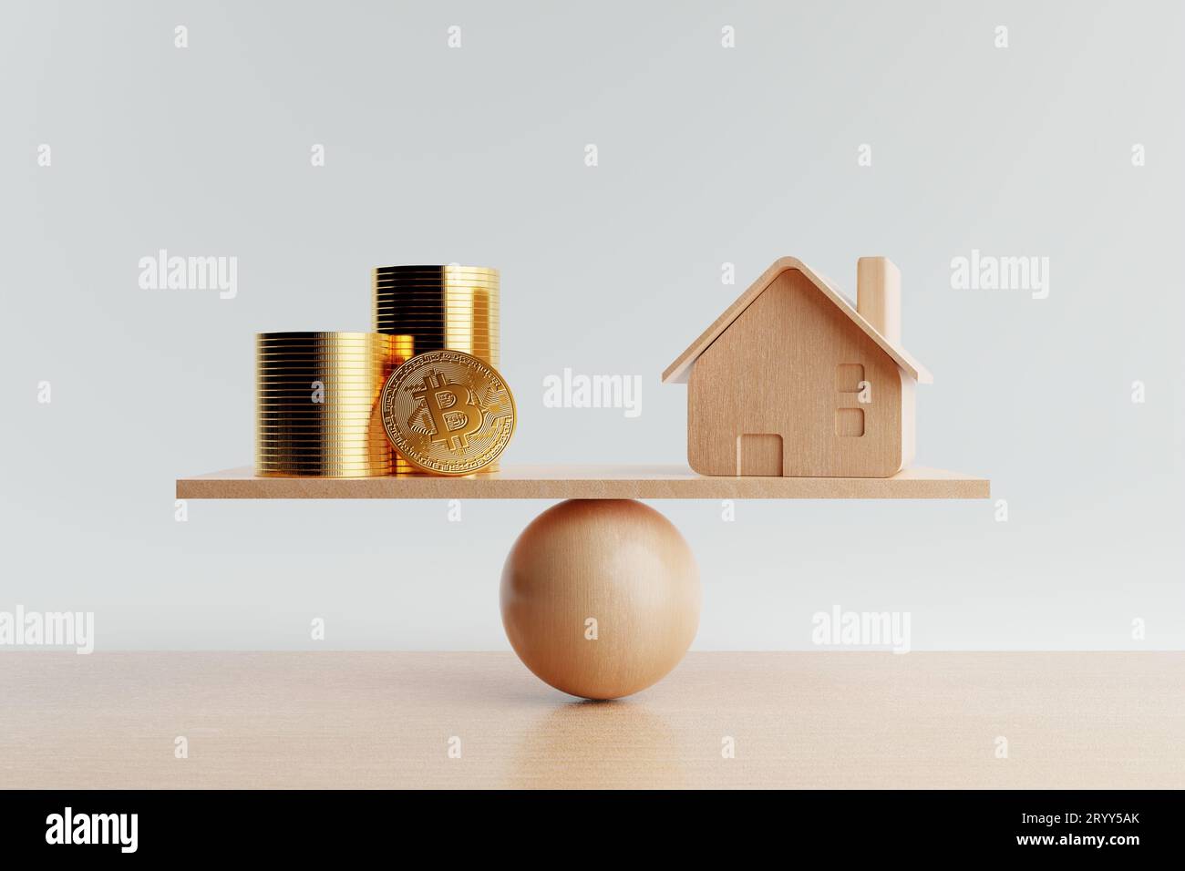 Balancing scale and house hi-res stock photography and images - Alamy