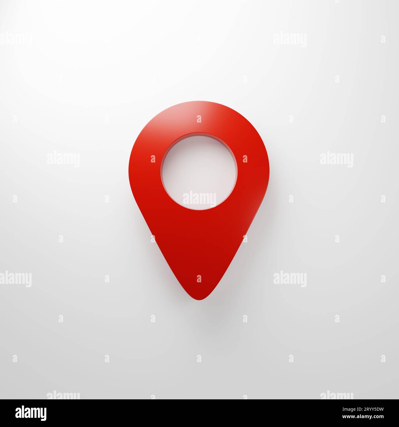 Red location pin symbol on white background. Sign and symbol concept ...