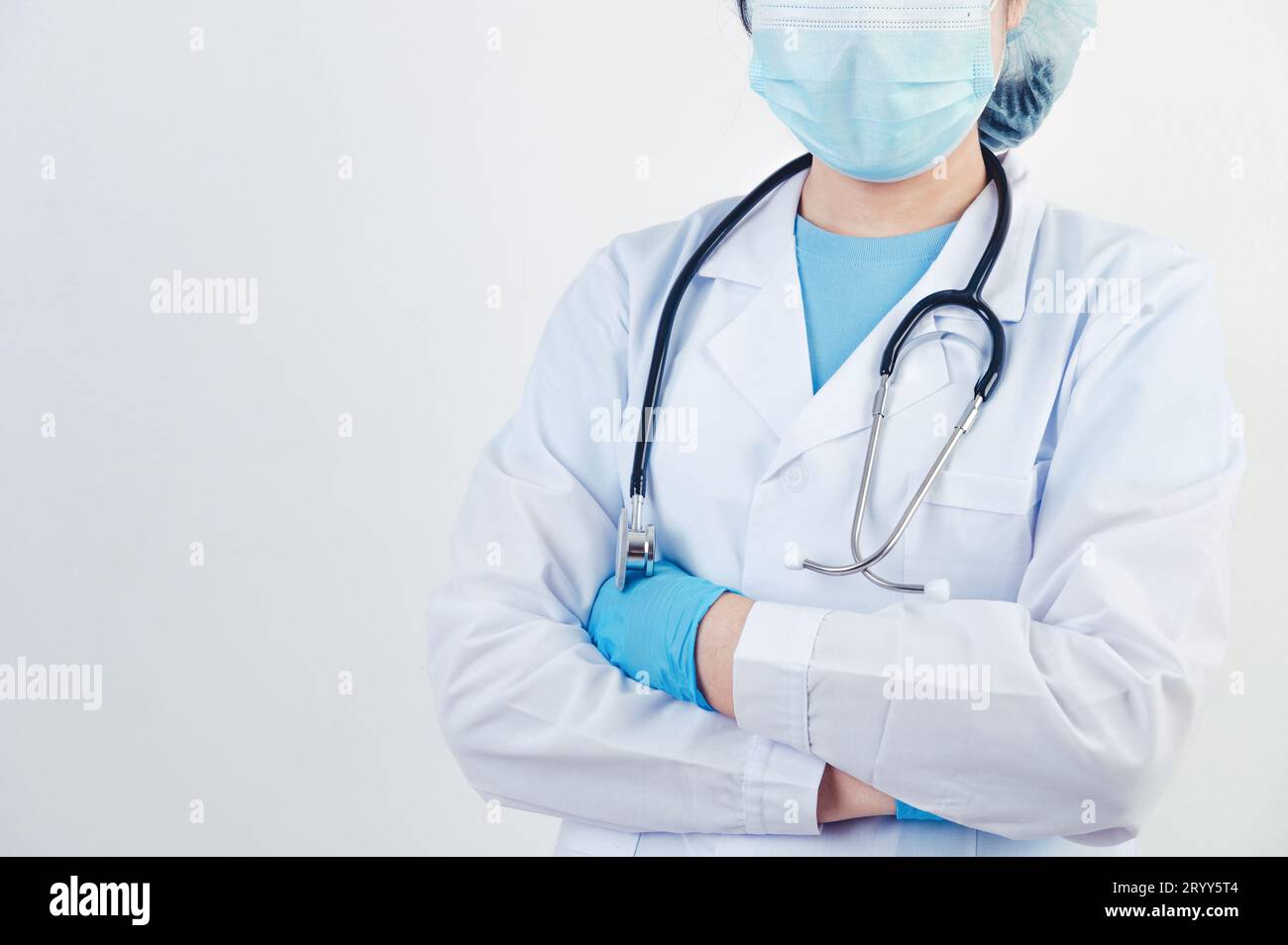 Professional doctor doing arms crossed gesture for build confidence in ...