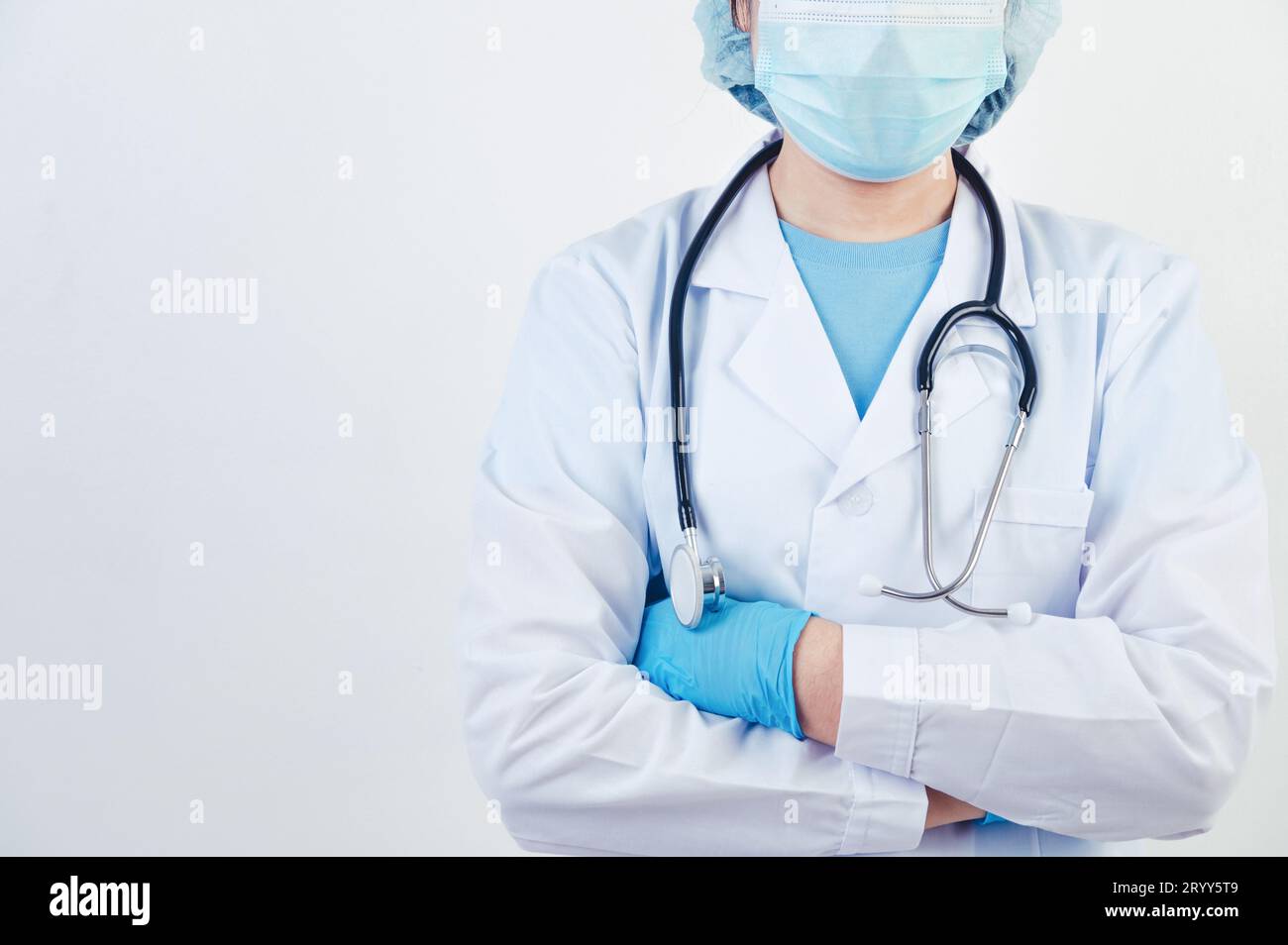 Professional doctor doing arms crossed gesture for build confidence in ...