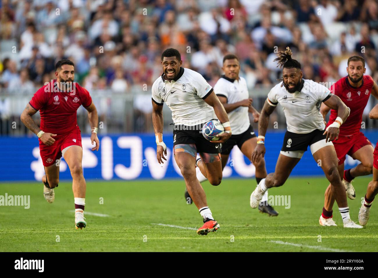 Ilaisa Droasese (FIJ) during the 2023 Rugby World Cup Pool C match ...
