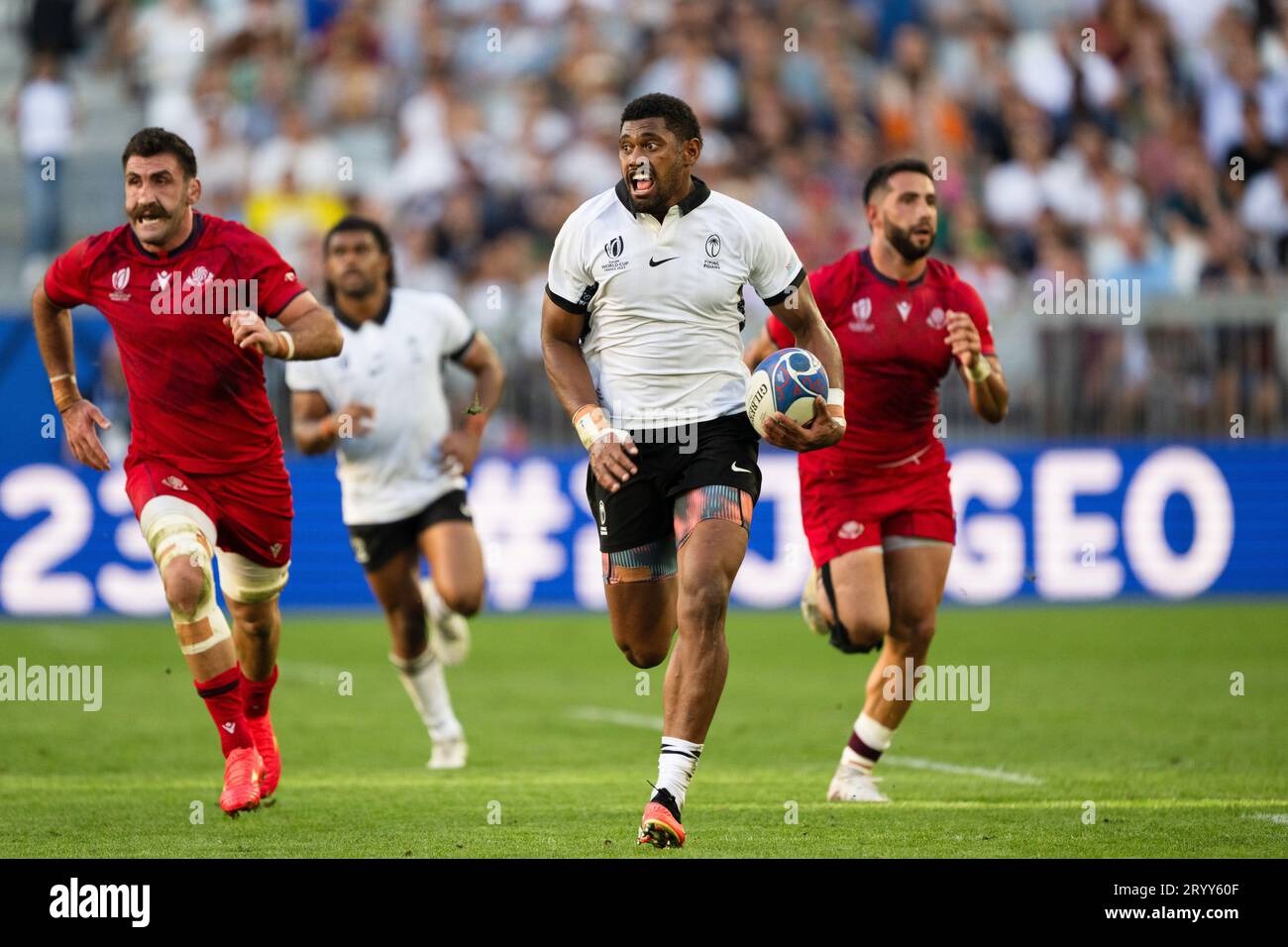 Ilaisa Droasese (FIJ) during the 2023 Rugby World Cup Pool C match ...