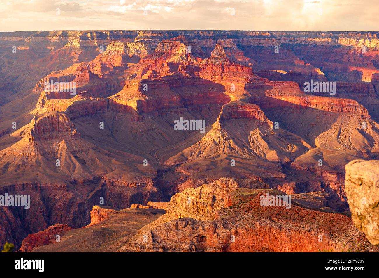 Beautiful landscape of the Grand Canyon at sunset in National Park at ...