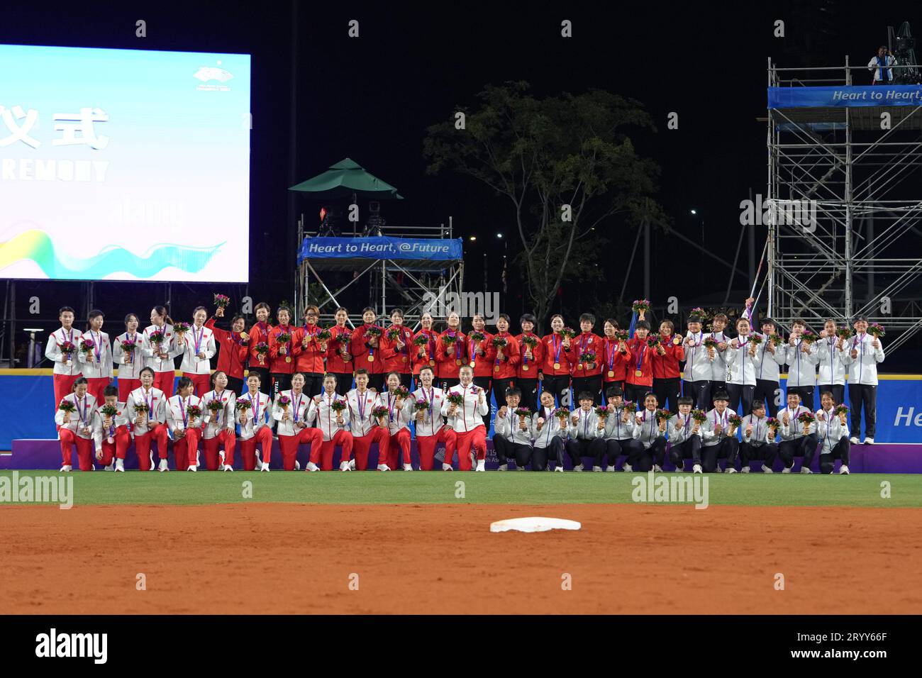 Shaoxing, China. 2nd Oct, 2023. Japan team group (JPN) Softball : Women ...