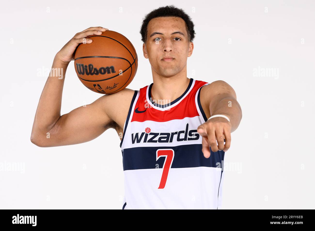 Washington Wizards forward Patrick Baldwin Jr. (7) poses for a ...