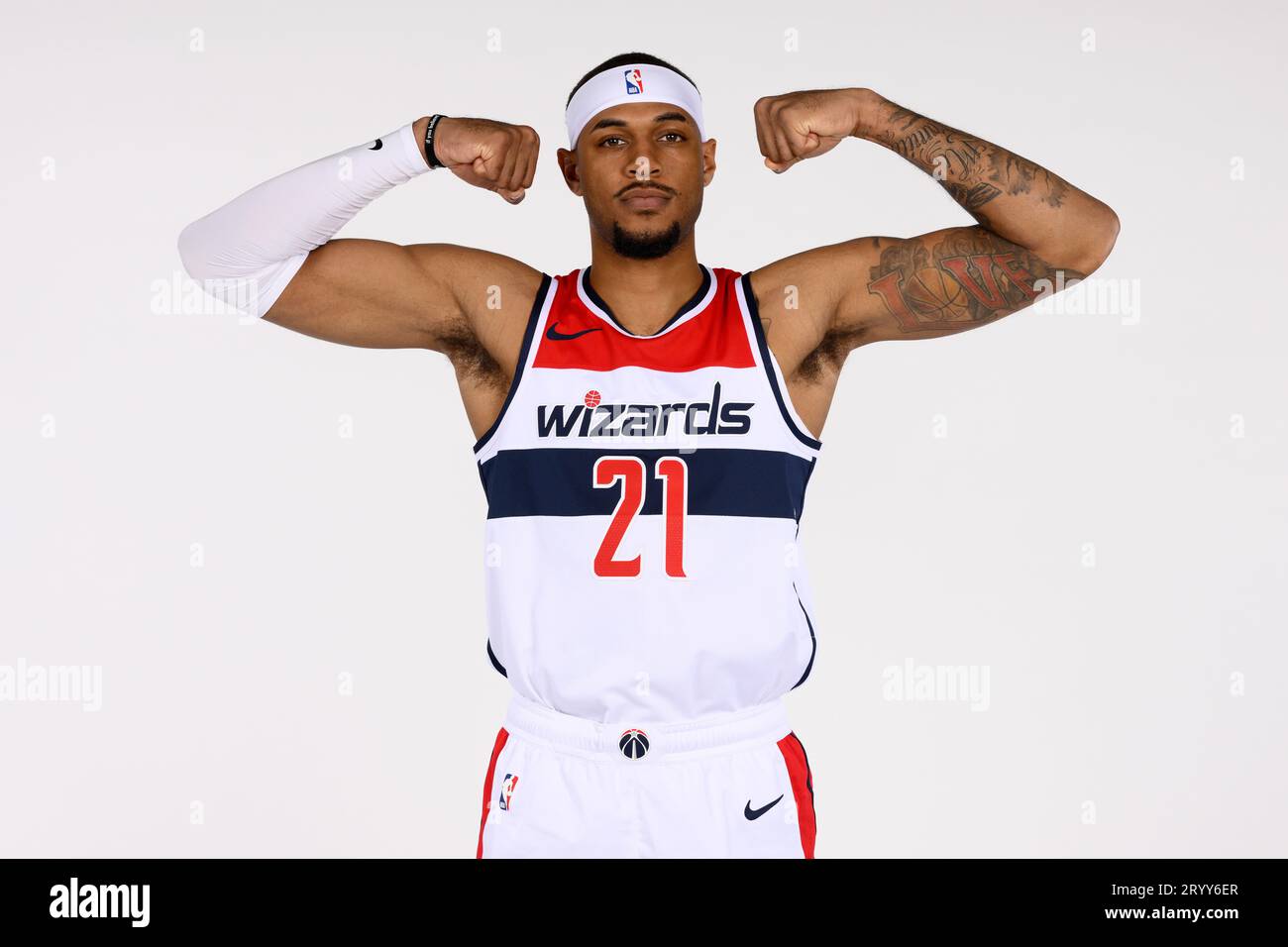 Washington Wizards center Daniel Gafford (21) poses for a photograph ...
