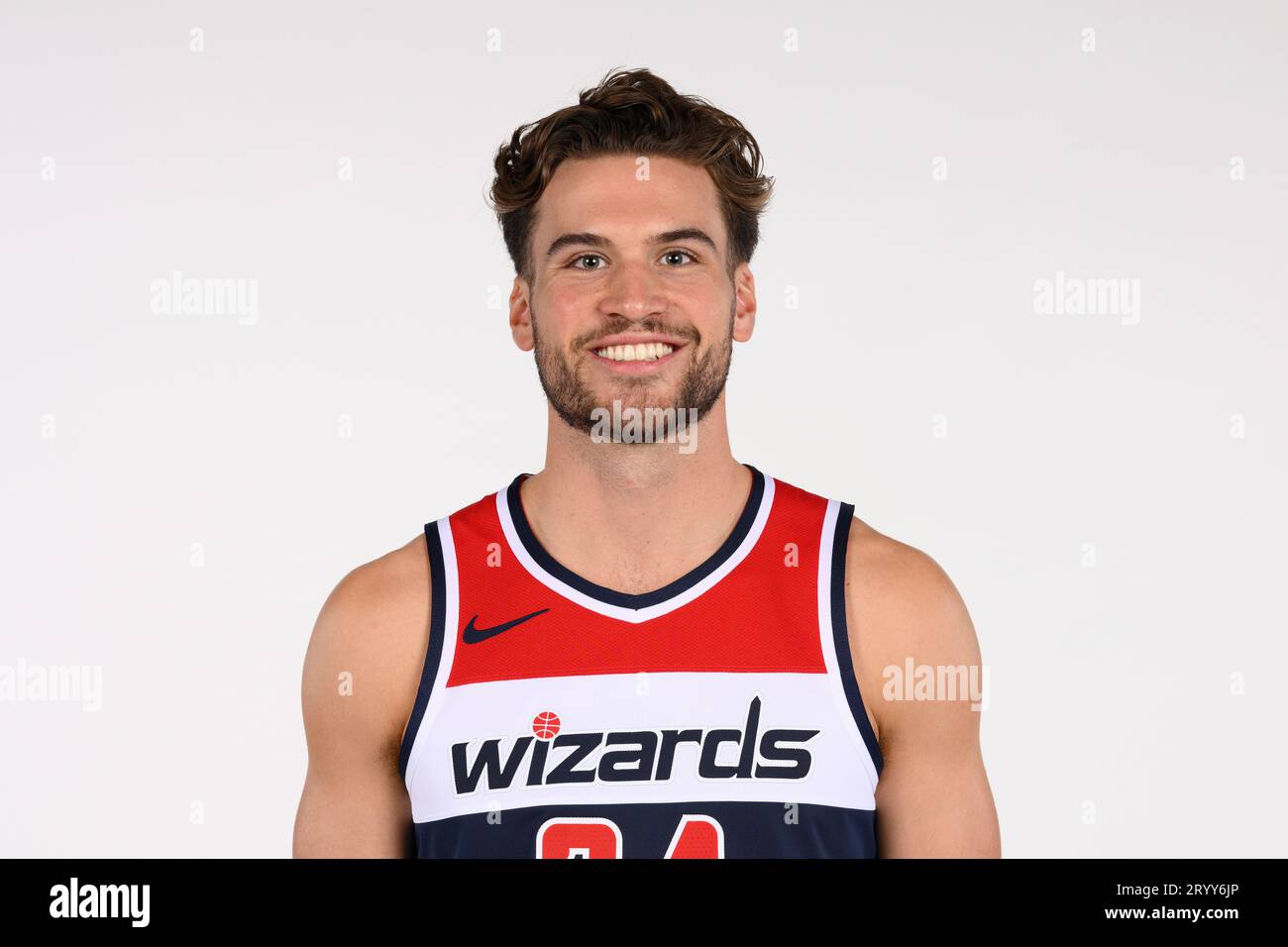 Washington Wizards forward Corey Kispert (24) poses for a photograph ...