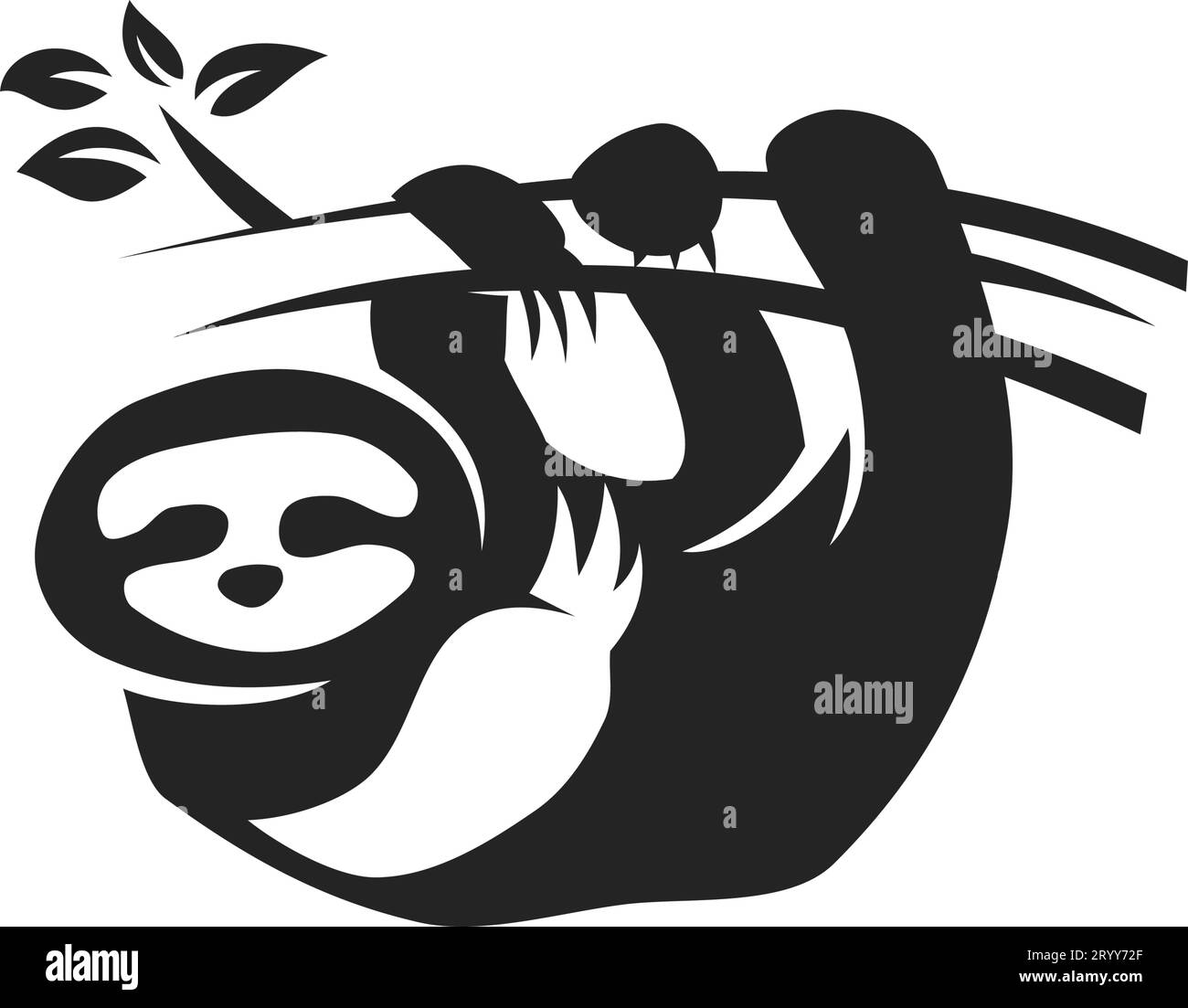 sloth logo template Isolated. Brand Identity. Icon Abstract Vector ...