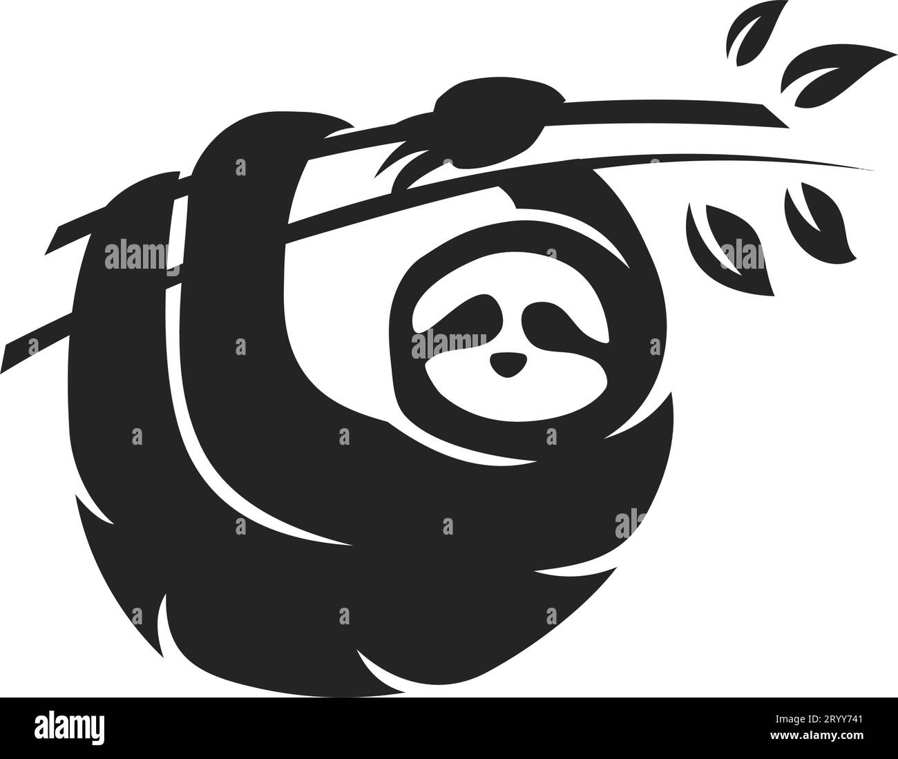 sloth logo template Isolated. Brand Identity. Icon Abstract Vector ...