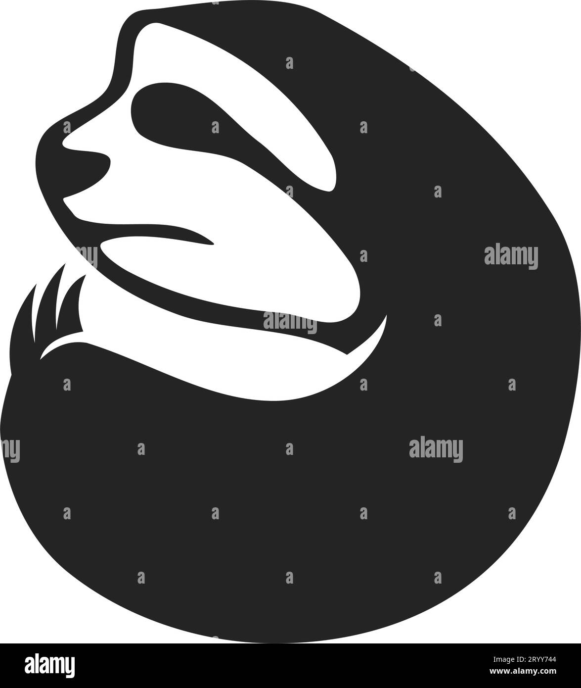 sloth logo template Isolated. Brand Identity. Icon Abstract Vector ...