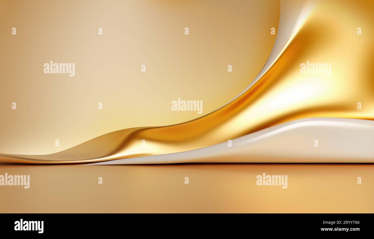 3D Gold Wave Background Stock Photo - Alamy