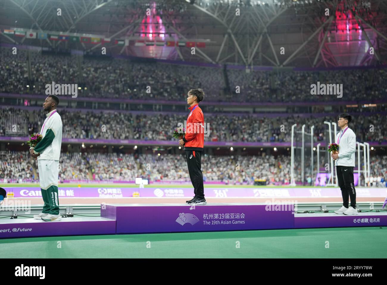 Hangzhou, China. 2nd Oct, 2023. (L to R) Mohammed Abdullah Abkar (KSA ...