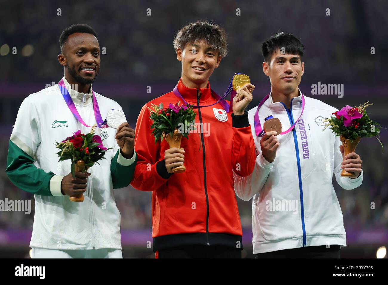 Hangzhou, China. 2nd Oct, 2023. (L to R) Mohammed Abdullah Abkar (KSA ...