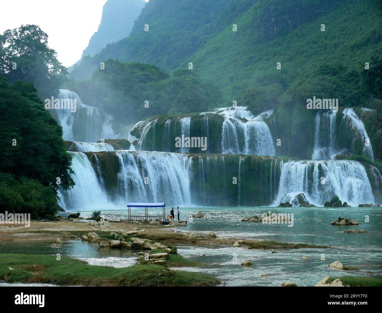 Cao Bang area in the north of Vietnam. Ban Gioc waterfall Stock Photo ...