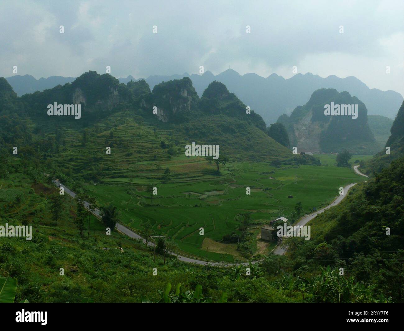 Cao Bang area in the north of Vietnam. Mountainous landscape Stock ...