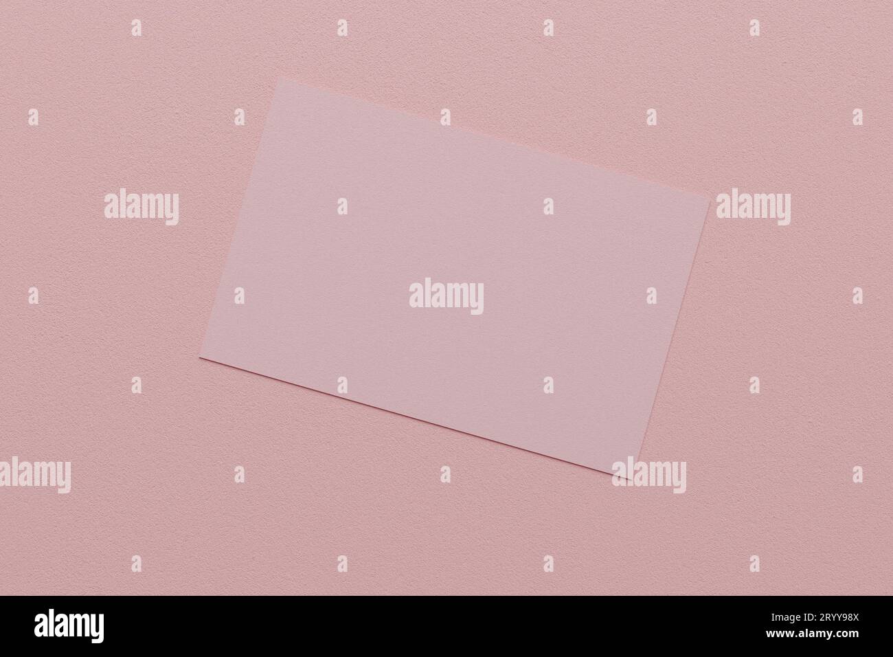 Pink pastel business card paper mockup template with blank space cover ...