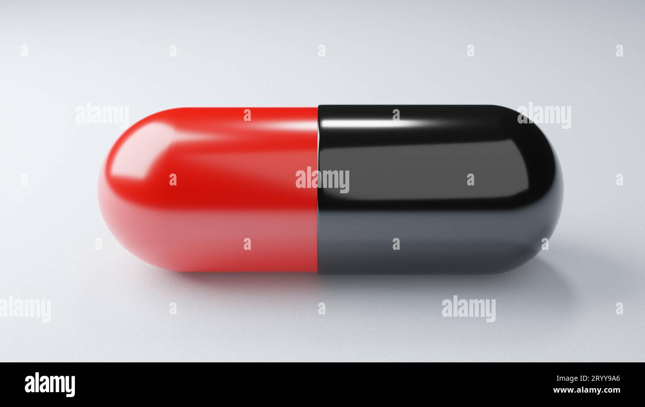 Closeup antiretroviral drugs capsule on white background. Medicine and ...