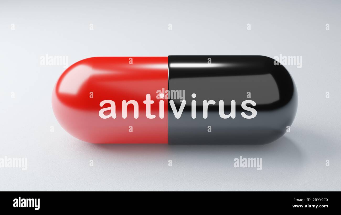 Closeup antiretroviral drugs capsule on white background. Medicine and ...