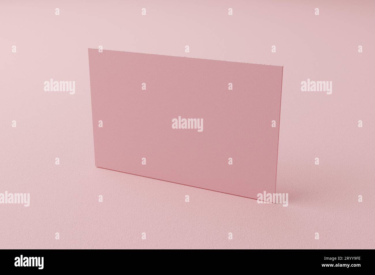 Pink pastel business card paper mockup template with blank space cover ...