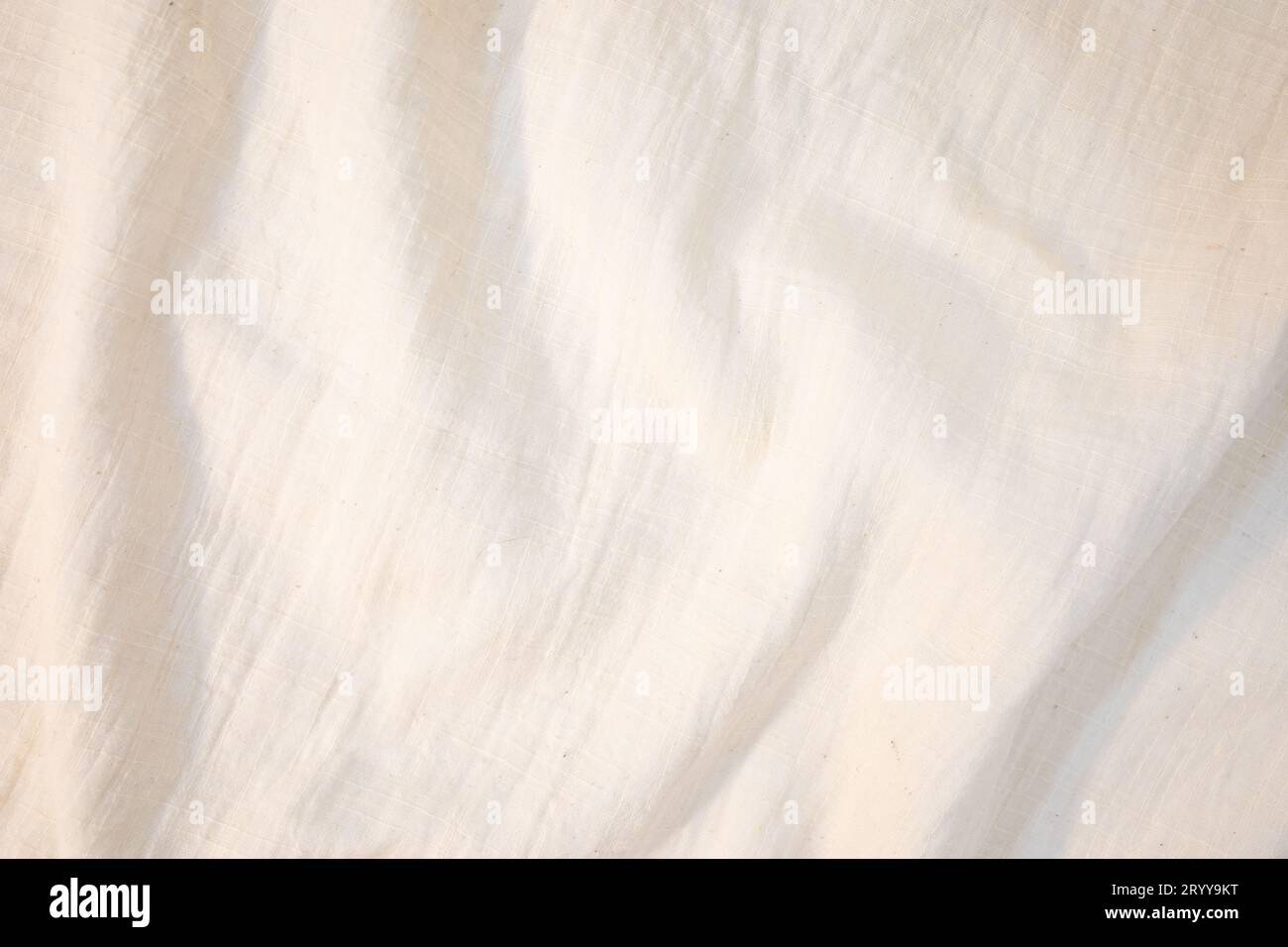 Fabric backdrop White linen canvas crumpled natural cotton fabric ...