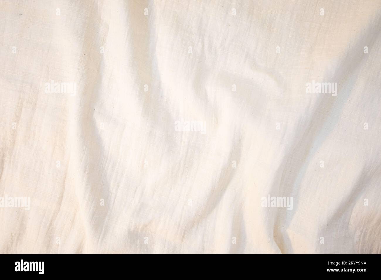 Fabric backdrop White linen canvas crumpled natural cotton fabric ...