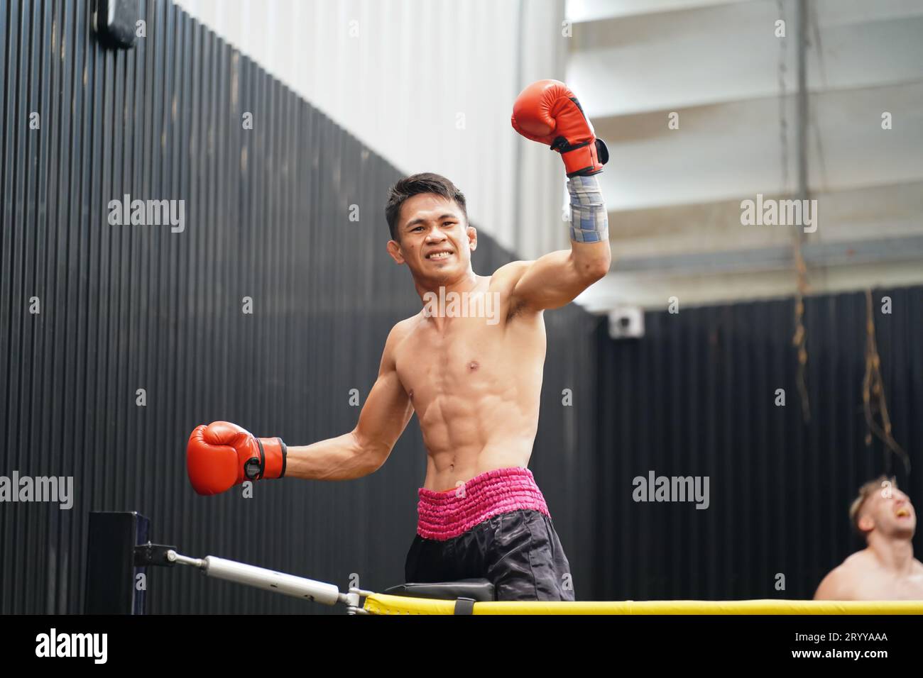 Muay Thai, The martial art of Thailand, Boxer's happiness when he wins ...
