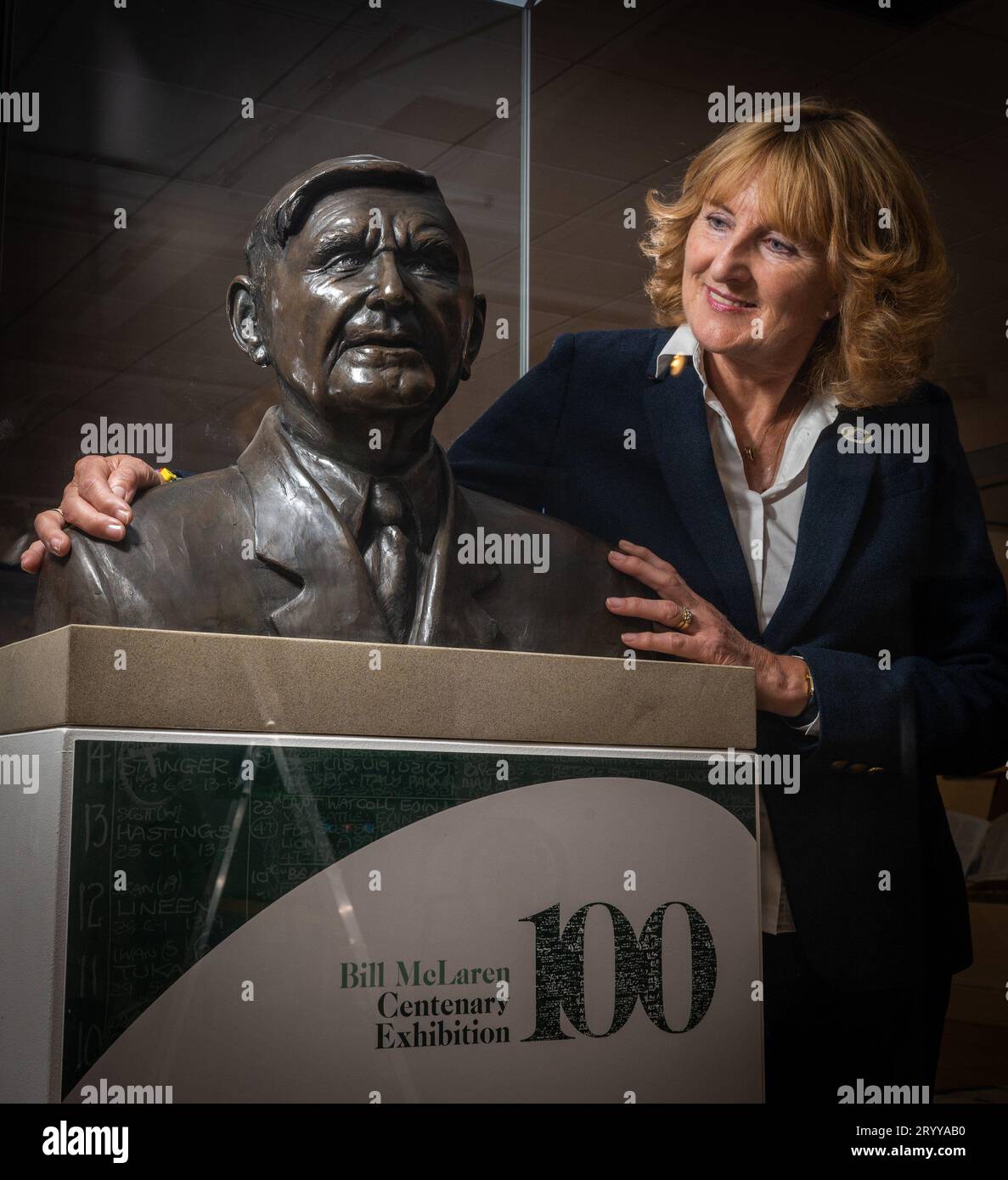 Hawick, UK. 02nd Oct, 2023. Daughter of Bill McLaren, The Voice of ...