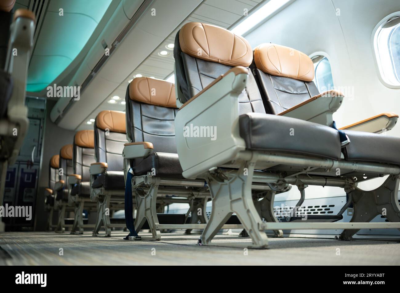 Passenger's seat on an airplane Stock Photo - Alamy
