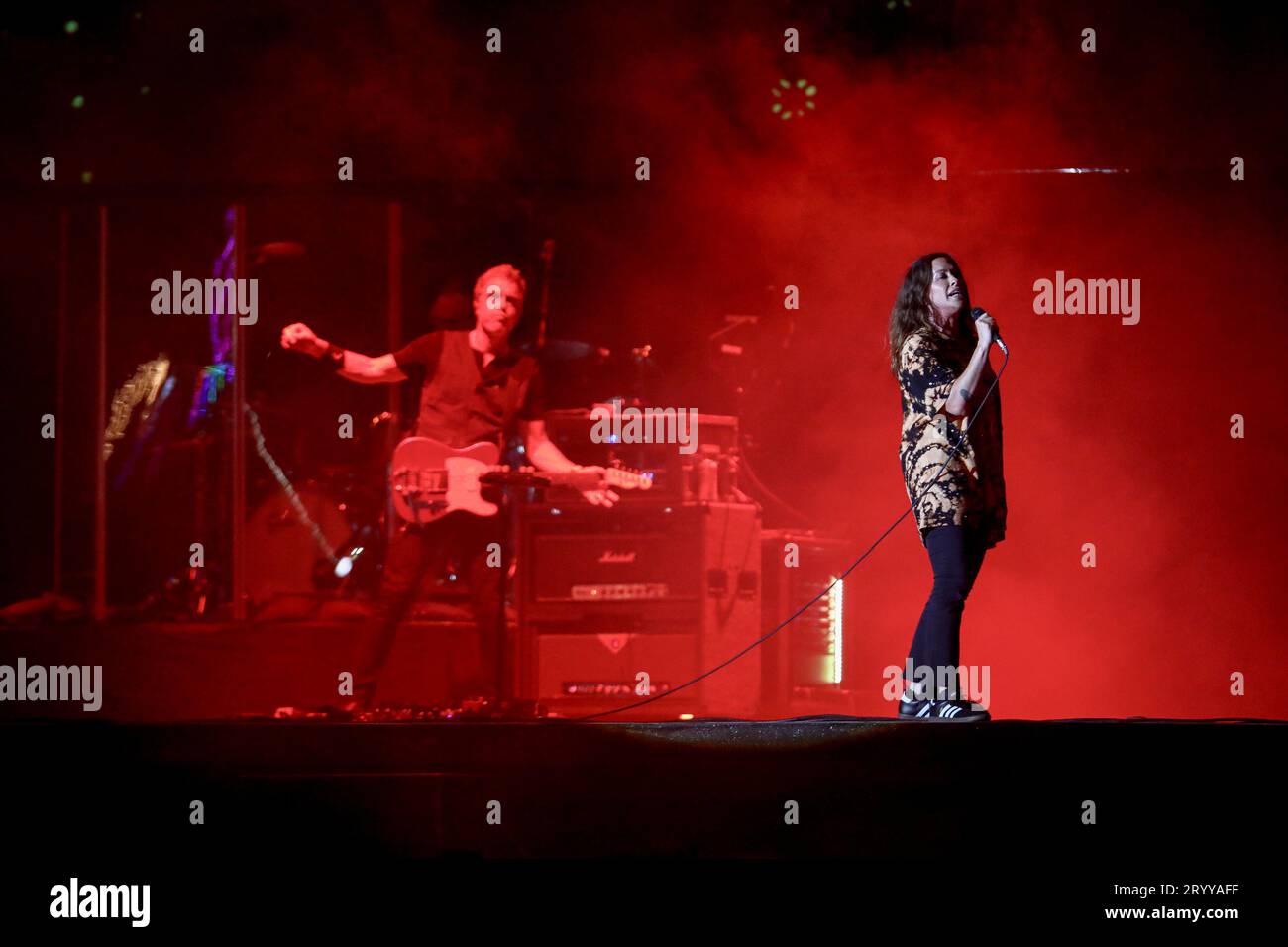 Alanis Morissette performs on day two of Sound on Sound Music Festival ...