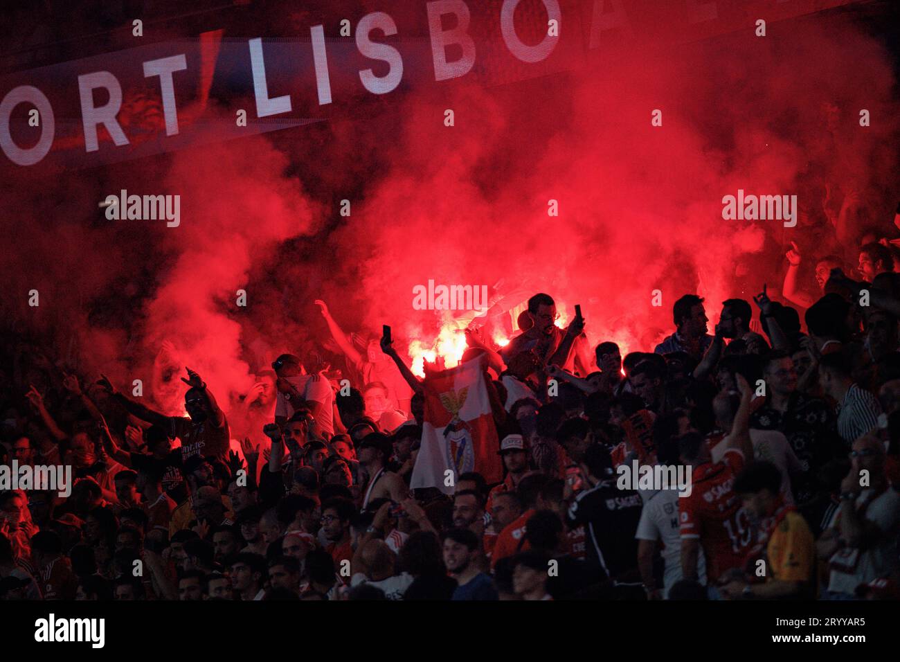 Fans during Liga Portugal Betclic 23/24 game between SL Benfica and FC ...