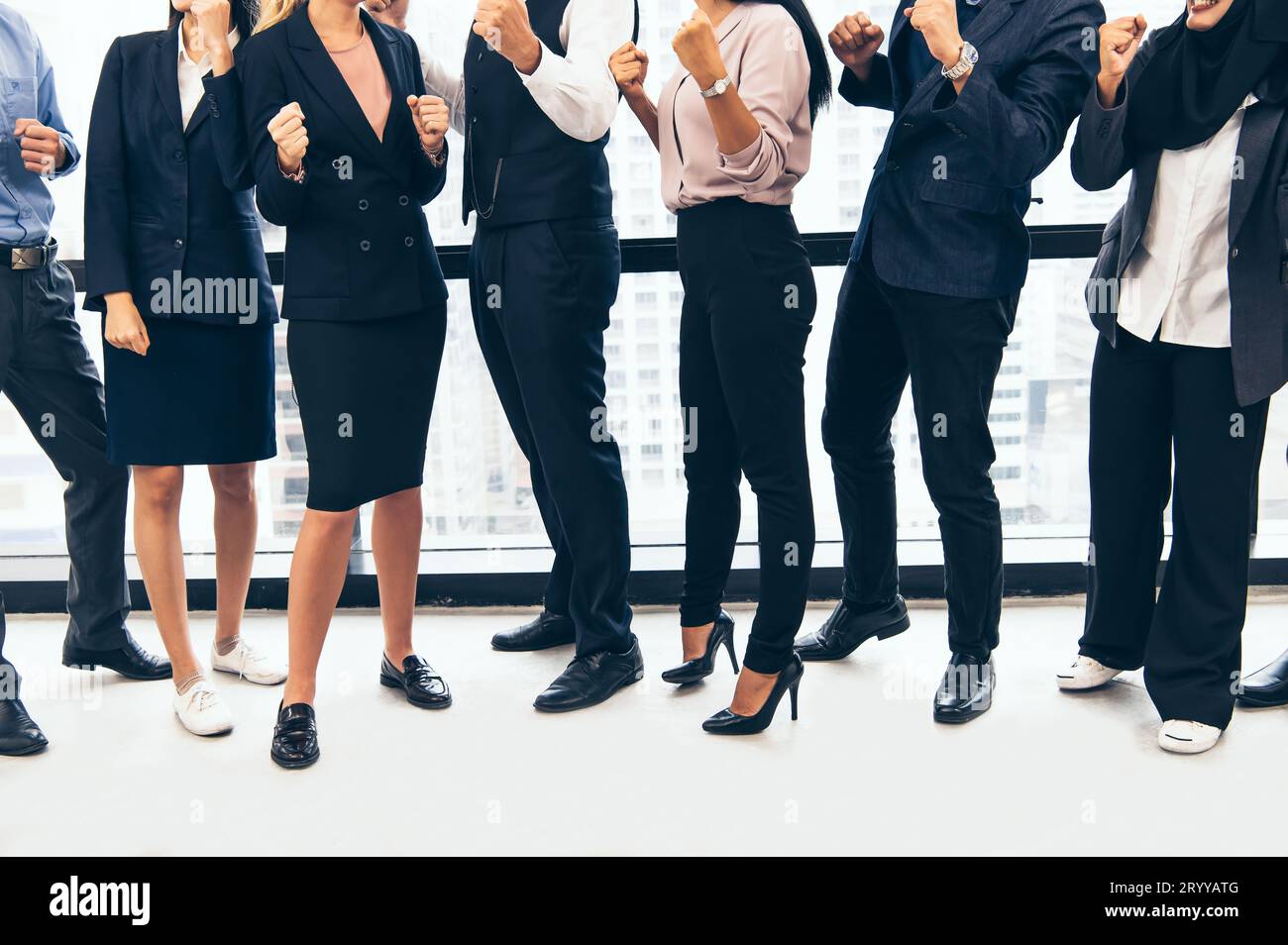 Professional happy business people teamwork in modern office. Group of ...