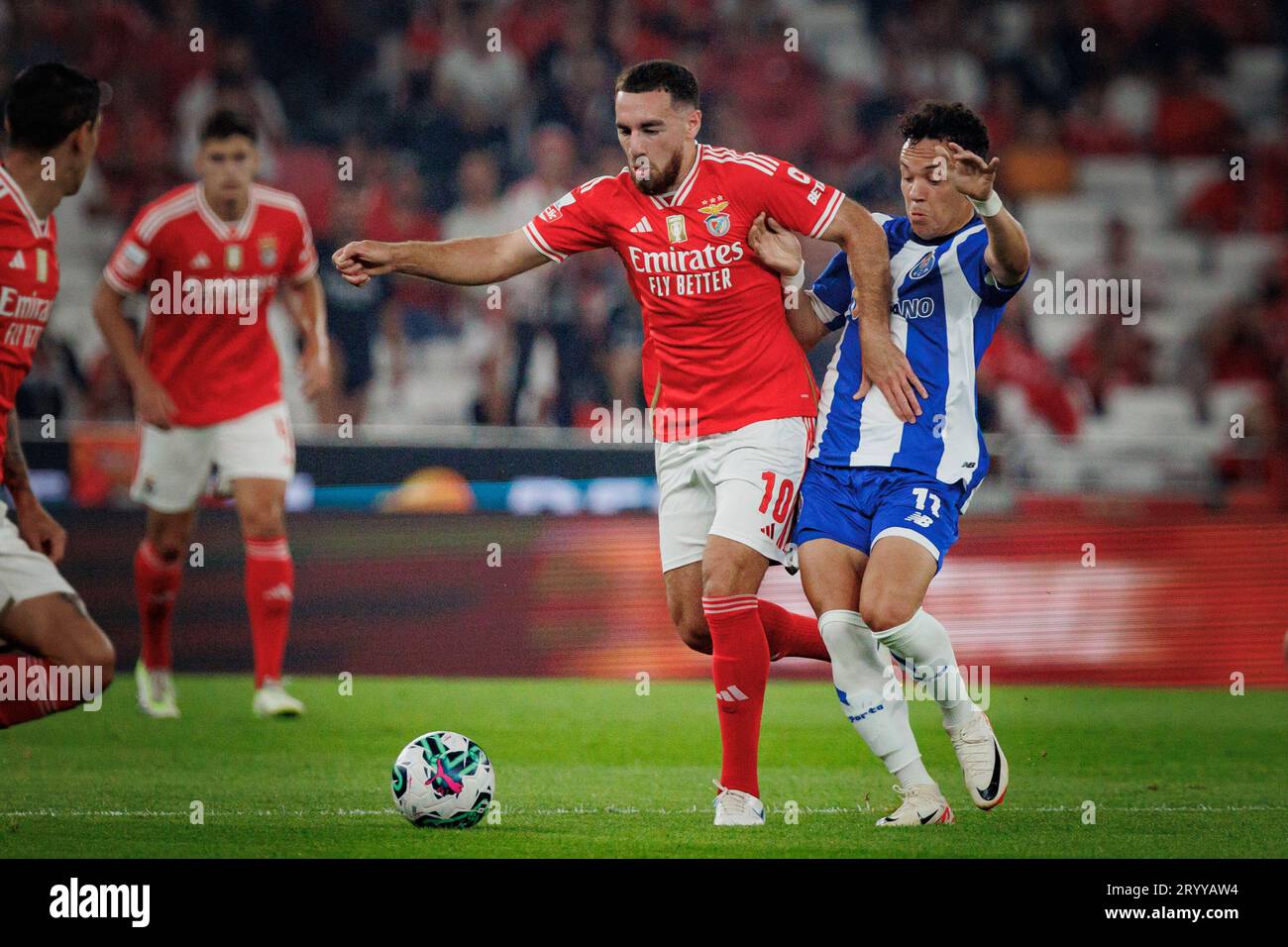 Orkun Kokcu, Pepe during Liga Portugal Betclic 23/24 game between SL ...