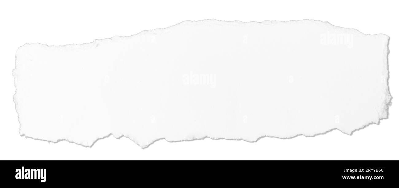 Ripped white paper note message isolated on white background Stock ...