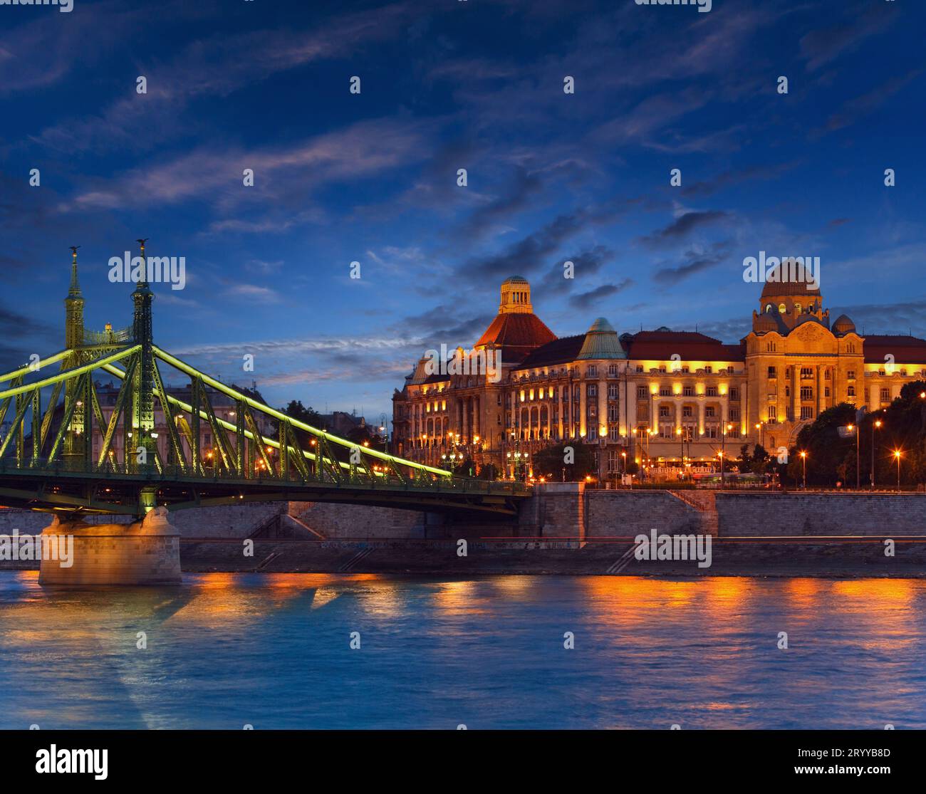 Budapest night view Stock Photo - Alamy