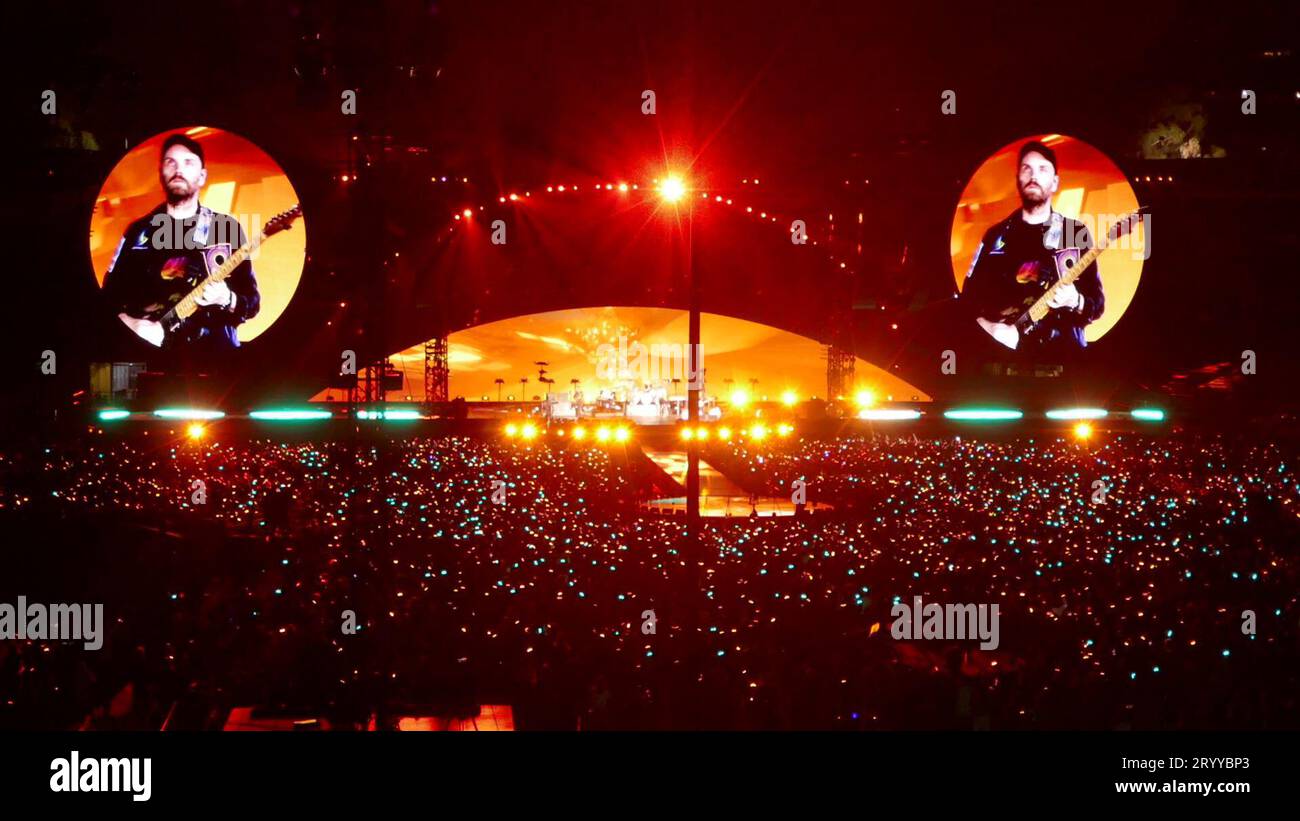 Pasadena, California, USA 1st October 2023 Coldplay Music of the ...