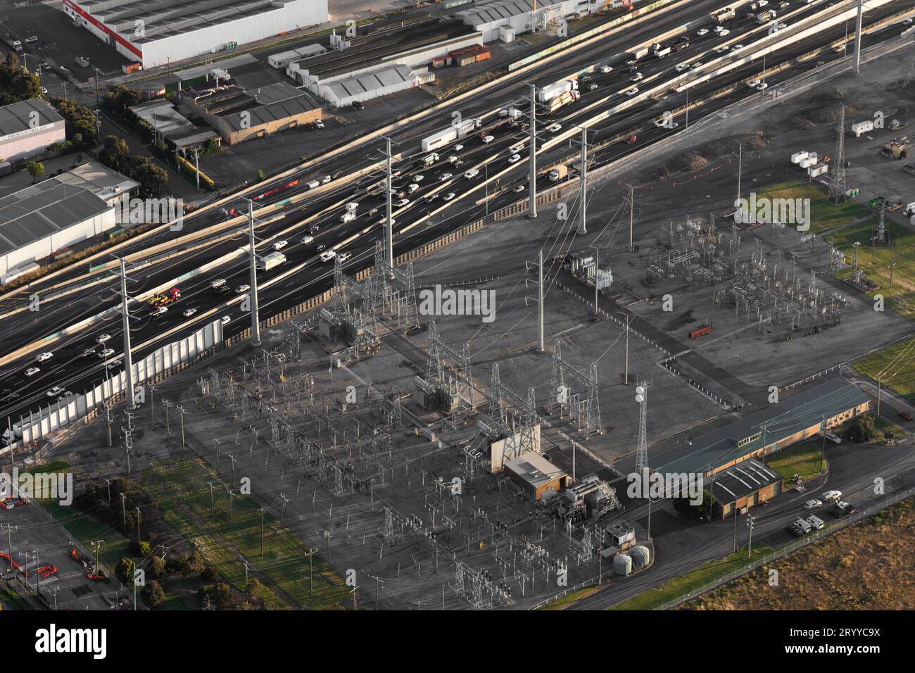 Substation transformer aerial hi-res stock photography and images - Alamy