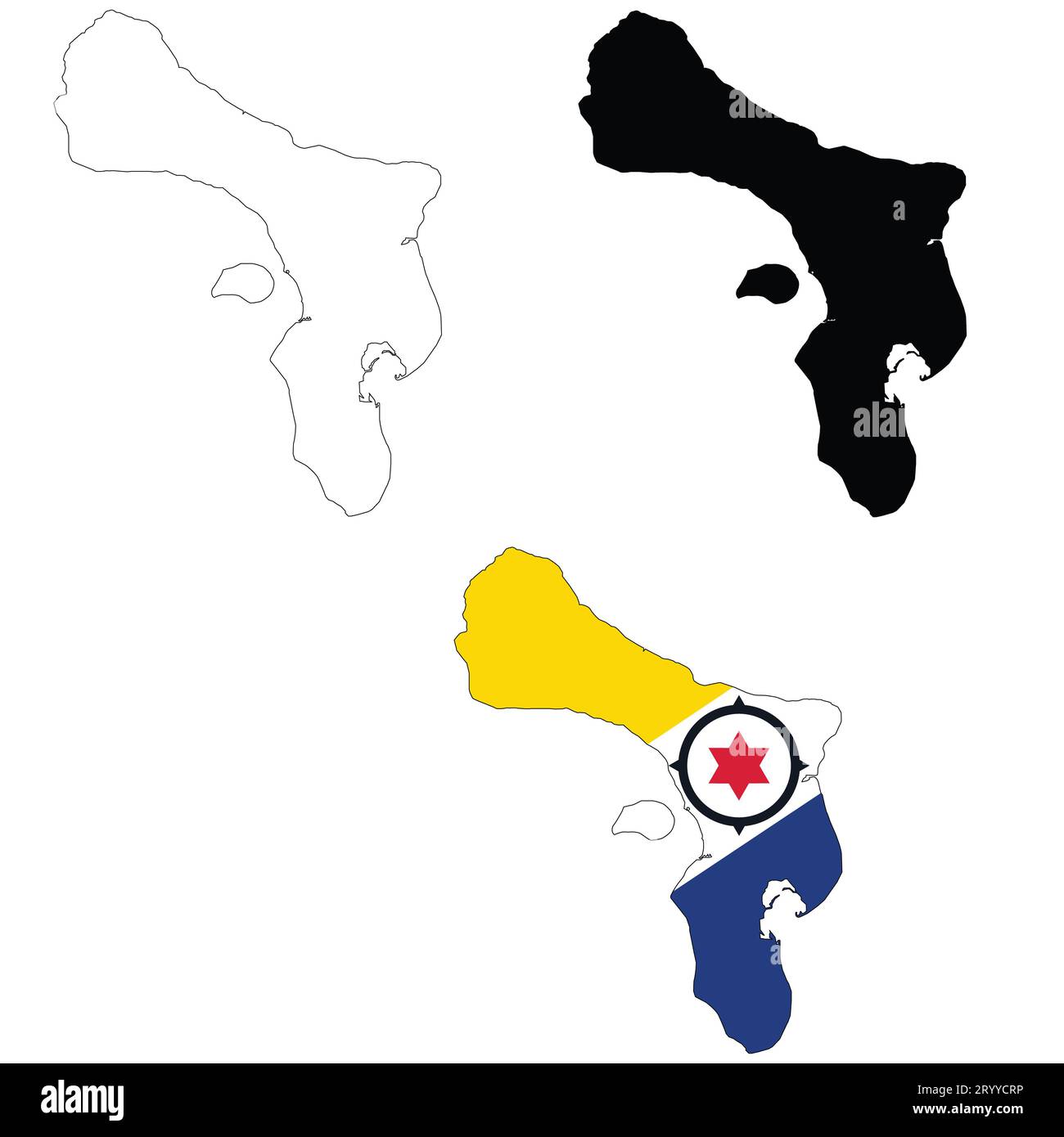 Bonaire map hi-res stock photography and images - Alamy